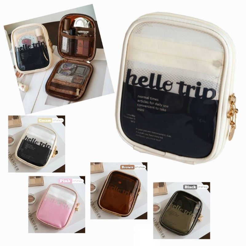 💕💕💕กระเป๋าเครื่องสำอาง 🇹🇭💕💕💕รุ่นHello Trip Transparent | Shopee Thailand