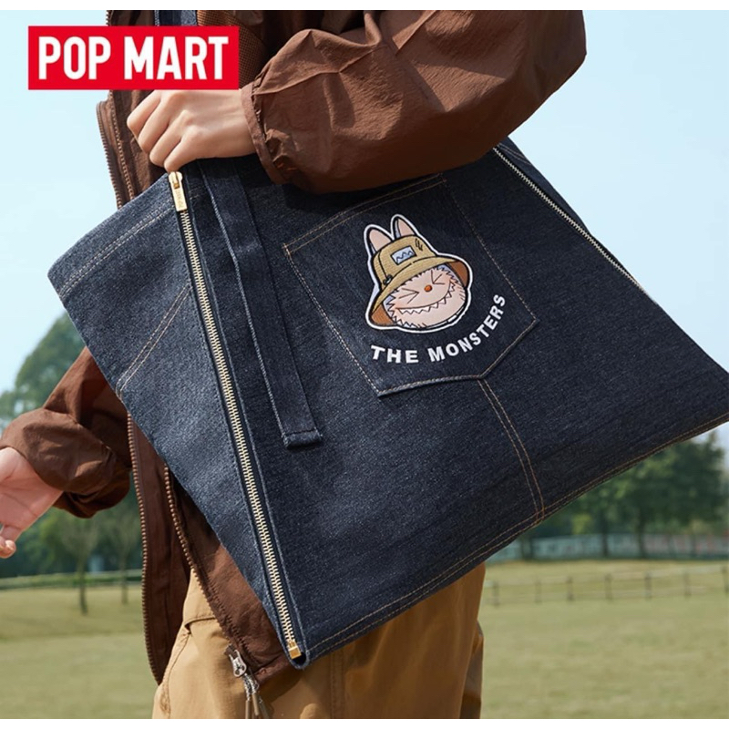 Labubu the moster denim apron bag💼 | Shopee Thailand