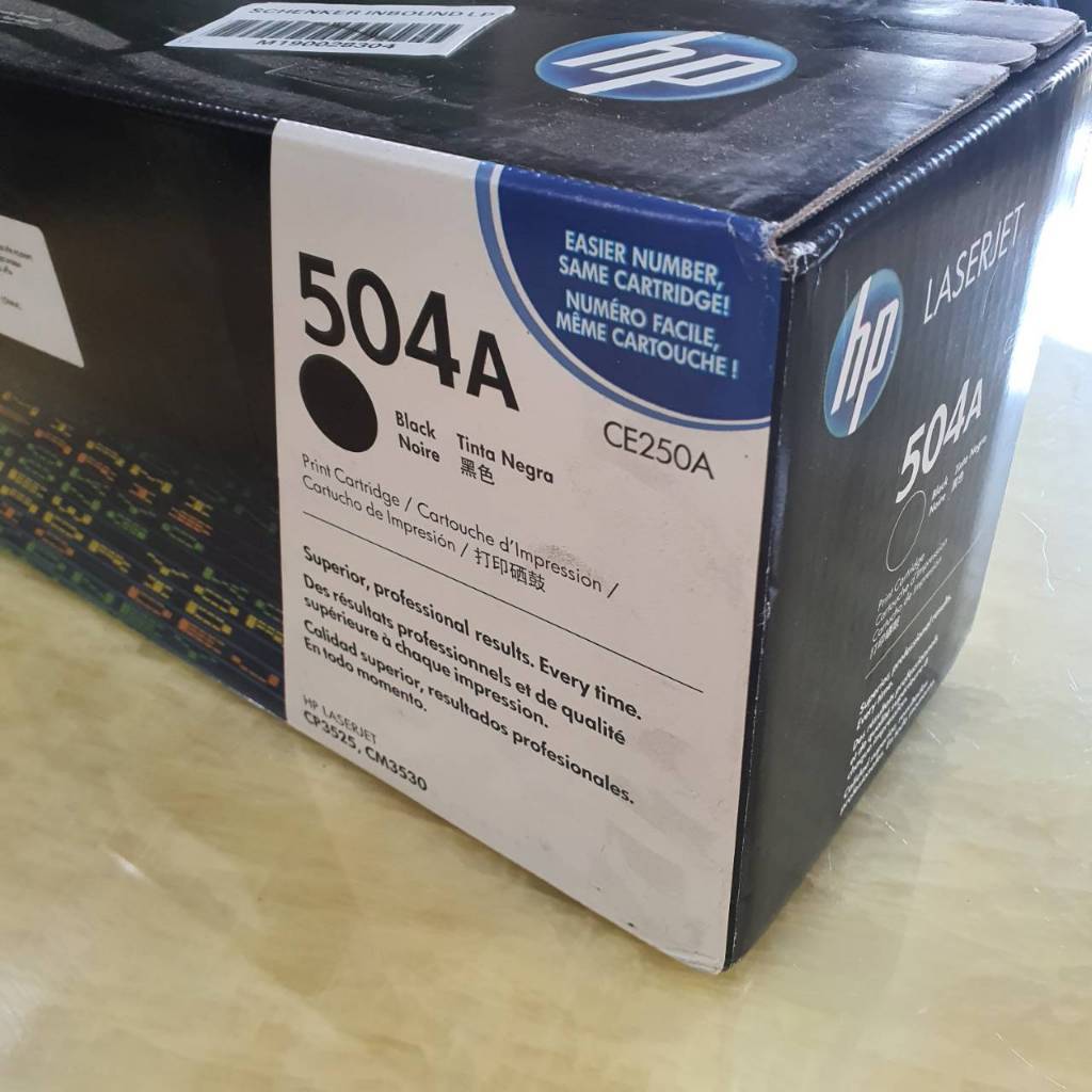 HP 504A CE250A Black ตลับหมึกโทนเนอร์ สีดำ ของแท้ 2015-2017 | Shopee ...
