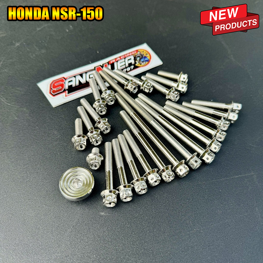 ชุดน็อตแคร้งเครื่อง+ปิดจานไฟลายชั้น Honda NSR-150 | Shopee Thailand