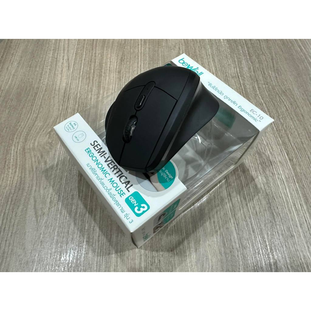 เมาส์ Bewell เมาส์ไร้สาย กึ่งแนวตั้งเพื่อสุขภาพ GEN 3 Semi-Vertical Ergonomic Gen 3 Wireless ...
