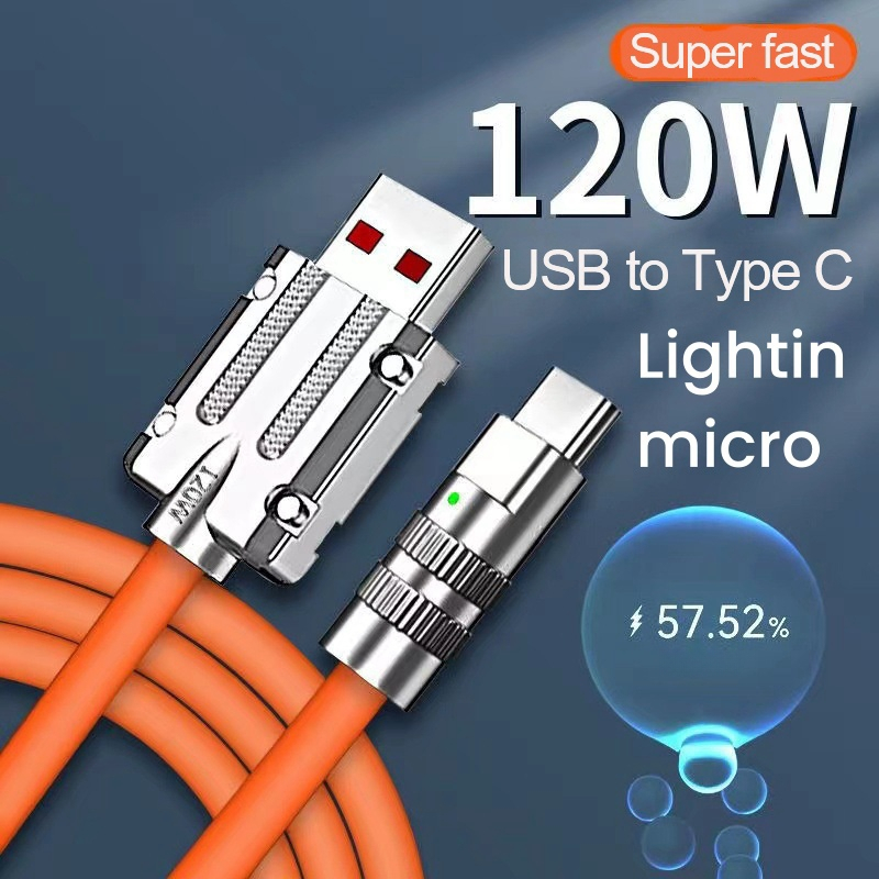 สายชาร์จเร็ว type c Micro USB 120W 240W 6A ที่ชาร์จและสายเคเบิ้ล สายชาร์จเร็ว สายเคเบิลข้อมูล ...