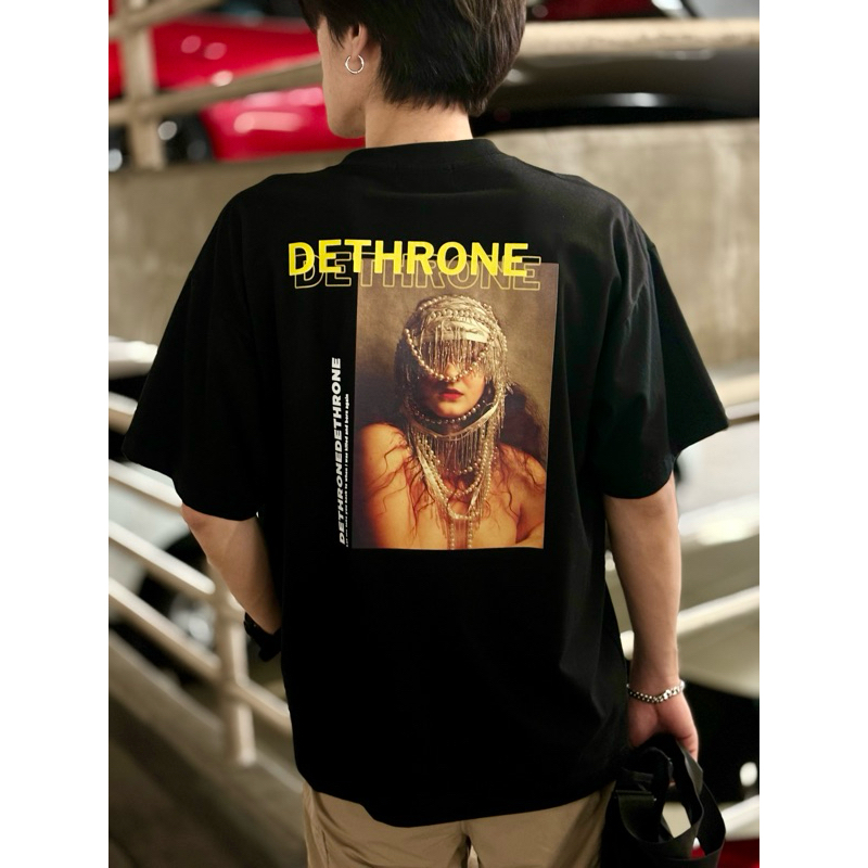 เสื้อยืด Oversize ลาย Dethrone / Cotton 100% / อก 46 ยาว 28 ...