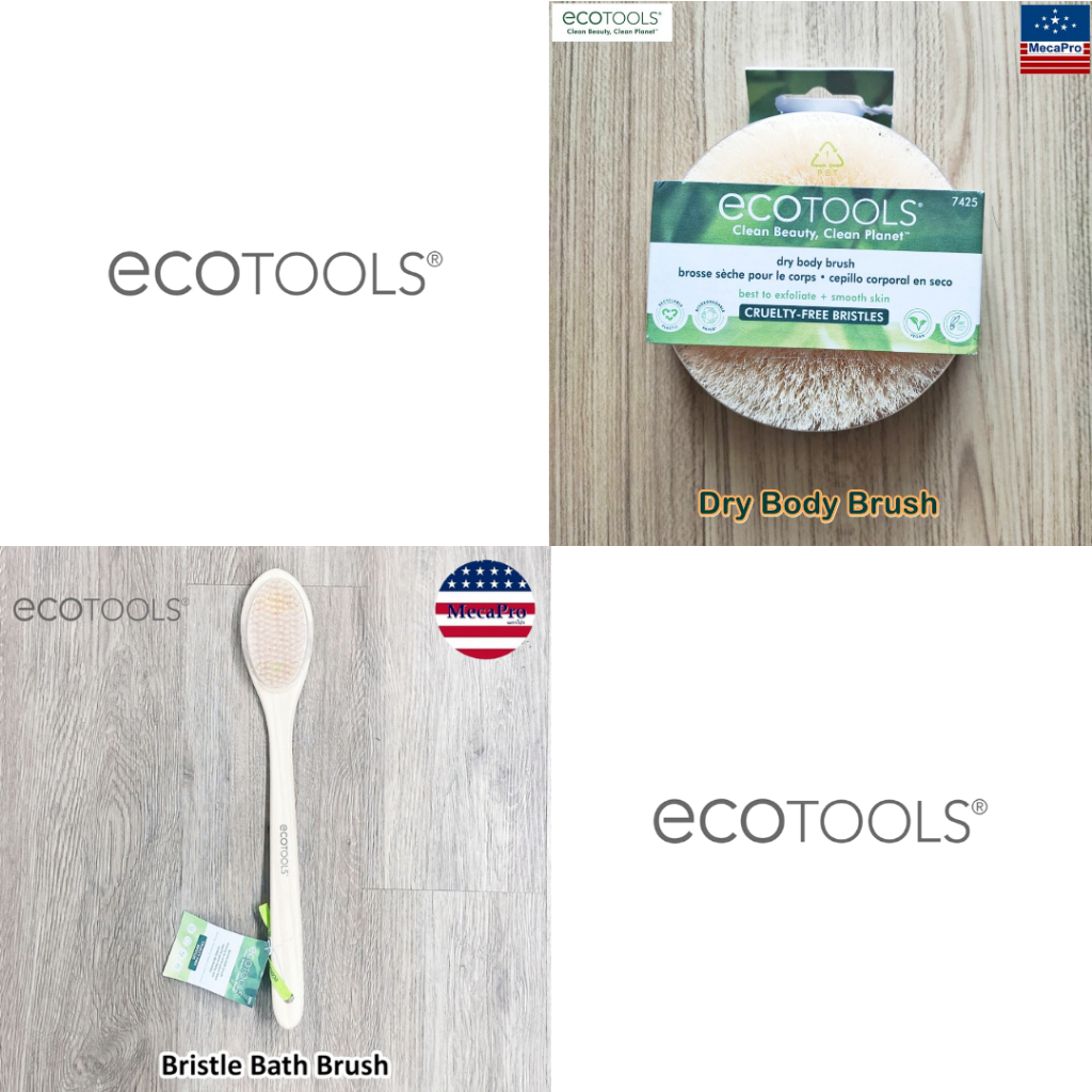 EcoTools® Dry Body, Bristle Bath Brush แปรงขัด ผิว ตัว แปรงอาบน้ำ ด้าม ...