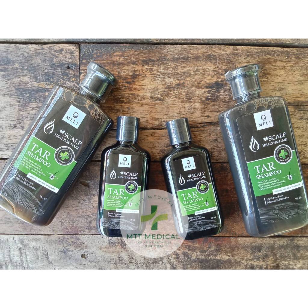 TAR Shampoo 120มล.และ340 มล. แชมพูน้ำมันดิน สะเก็ดเงิน เซ็บเดิร์ม คัน ...