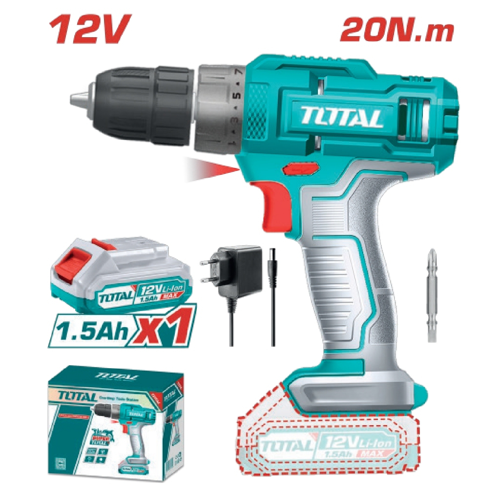 TOTAL สว่านแบตเตอรี่ไร้สาย12V #TDLI1218 | Shopee Thailand