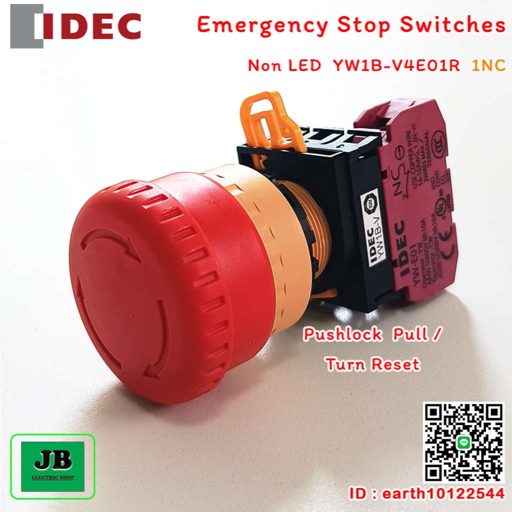 IDEC Emergency Stop Switch สวิทช์ปุ่มกดฉุกเฉิน YW Series 22 MM ...