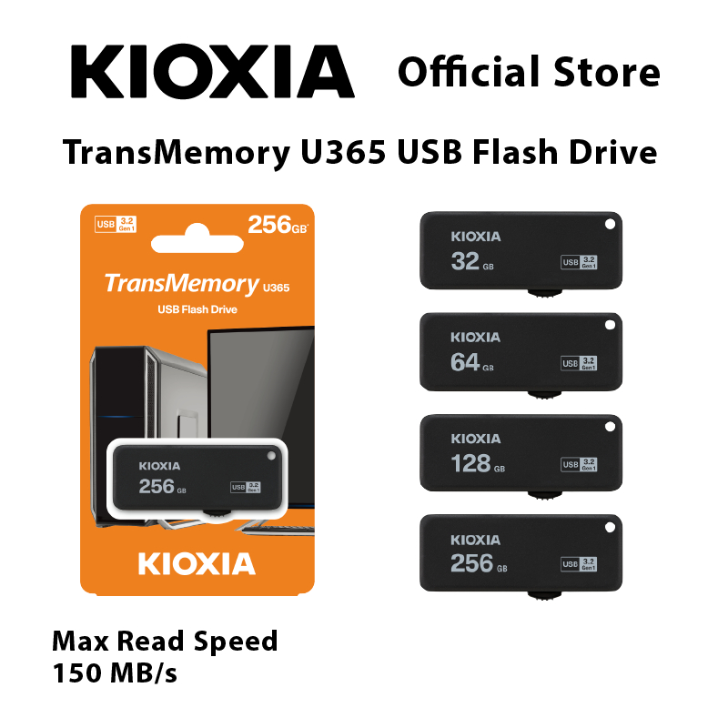 KIOXIA TransMemory U365 USB3.2 150Mb/s Flash Drive แฟลชไดรฟ์ ความจุ ...