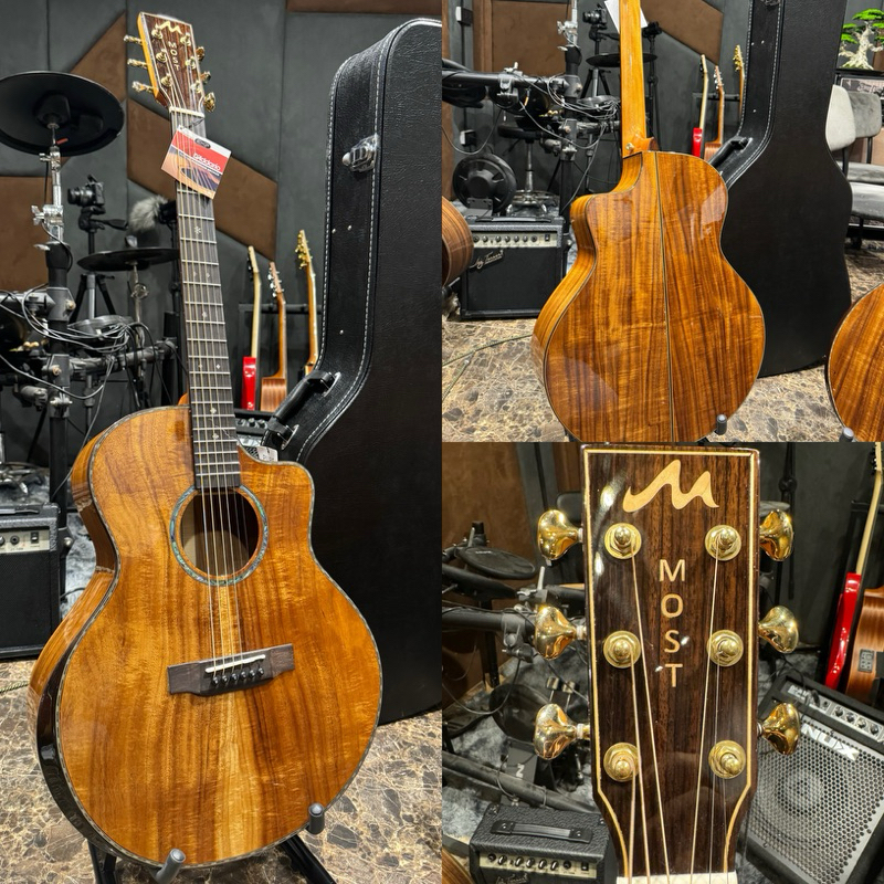 กีต้าร์โปร่ง Most M-ak all solid koa ไม้koaแท้ทั้งตัว โมส มิวสิค ...
