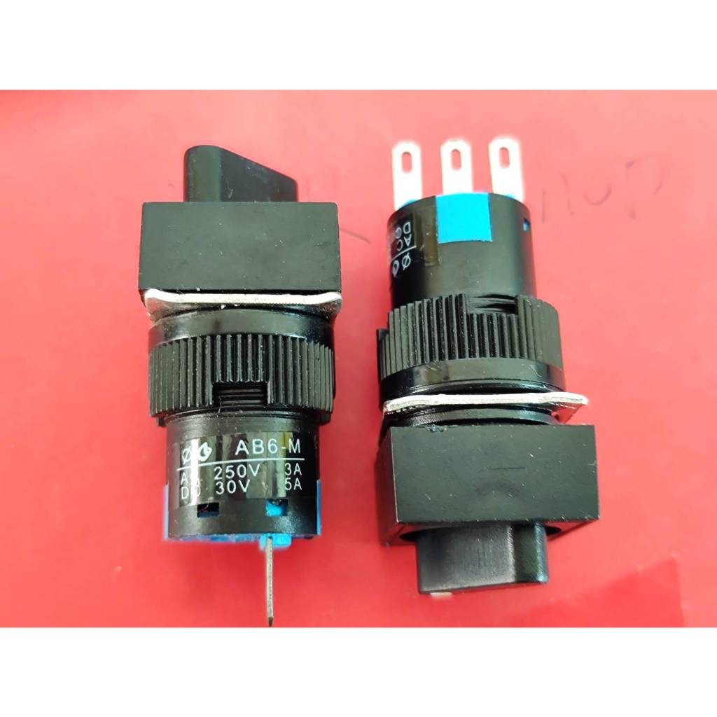 สวิตช์ 2จังหวะ 16มิล 3ขา 3จังหวะ 16มิล 6ขา กลม เหลี่ยม AB6-M AB6-Y 2024H | Shopee Thailand