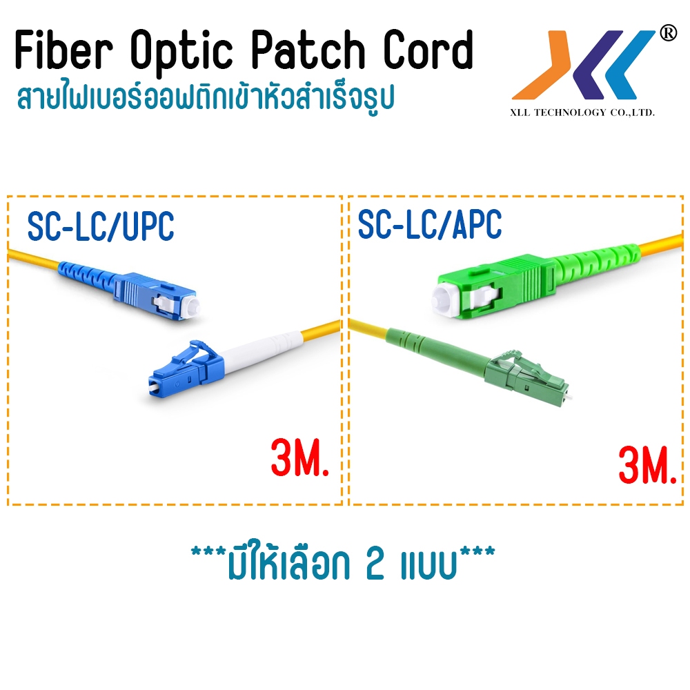 สาย Patch Cord Fiber SM SC/APC - LC/APC SC/UPC - LC/UPC สายไฟเบอร์ออฟติก single mode | Shopee ...