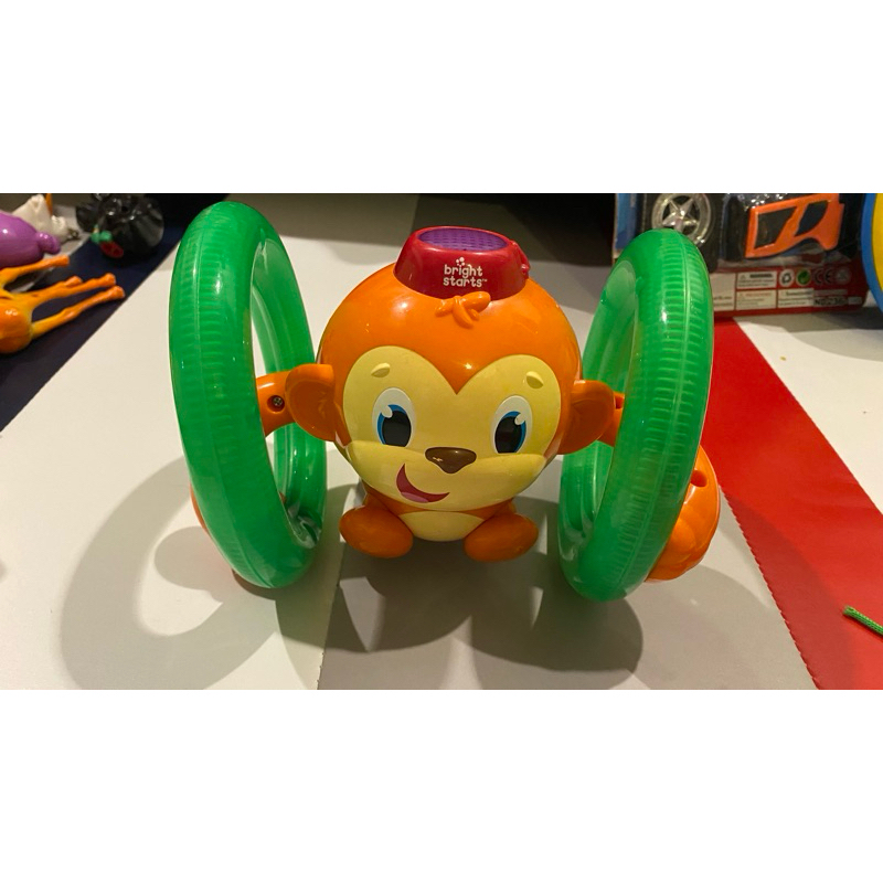 ลิงชวนคลาน Bright Starts Roll & Glow Monkey Toy with Lights and ...