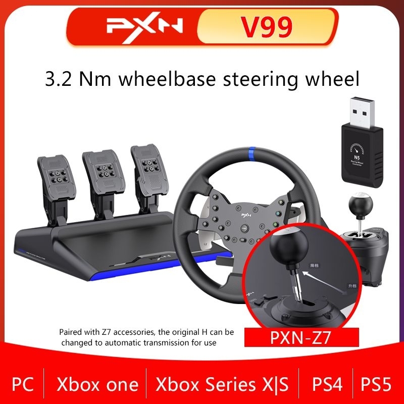 PXN V99 Gaming Steering Wheel 270/900°3nm Force Feedback Racing ...