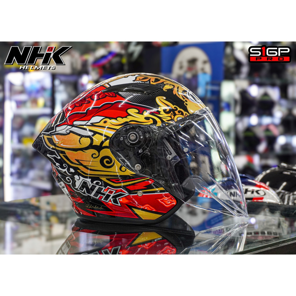 หมวกกันน็อคครึ่งใบ NHK รุ่น S1 GP PRO 4 ลายใหม่ ส่งไว!!! (แถมเสื้อเฉพาะ ...