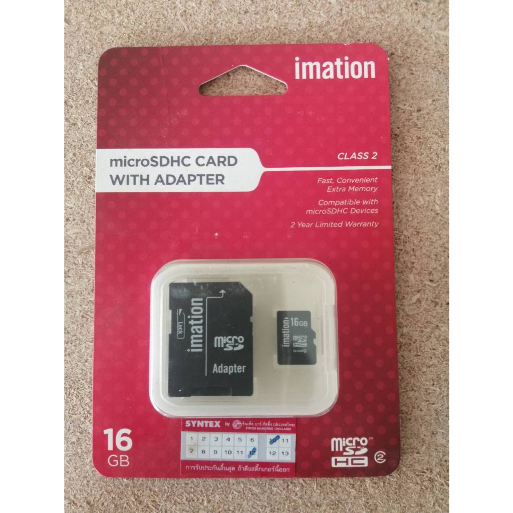 Imation 16GB Micro SD card with adapter CLASS2 | Shopee Thailand