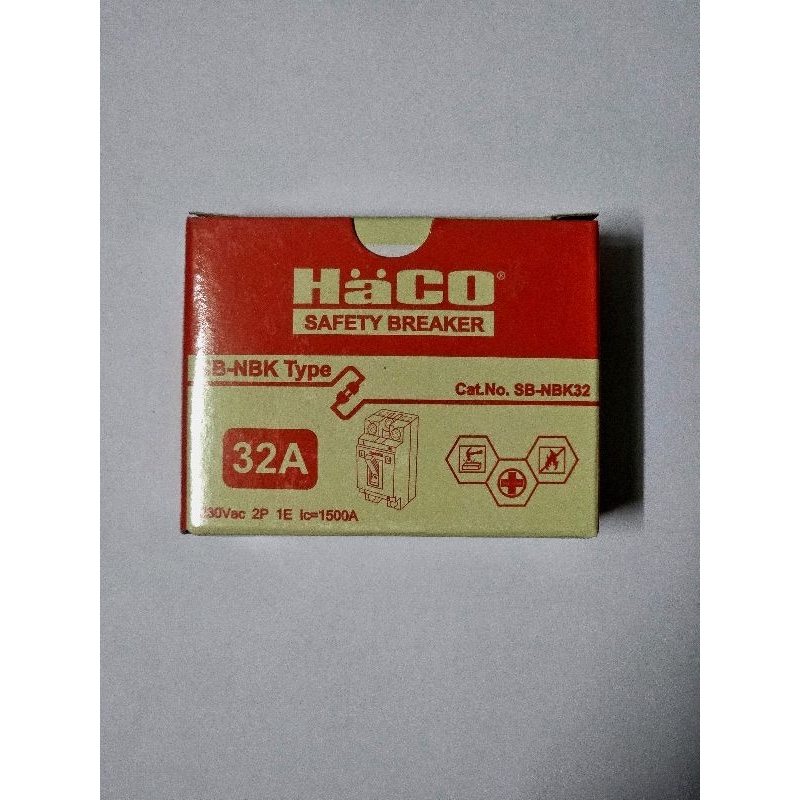 เบรกเกอร์ Haco 20a 32a รุ่น Sb-Nbk พร้อมกล่องเบรกเกอร์ | Shopee Thailand