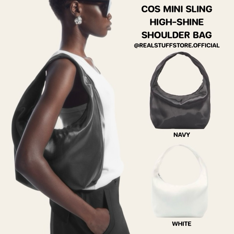 ของแท้💯 COS MINI SLING HIGH-SHINE SHOULDER BAG พร้อมส่ง | Shopee Thailand