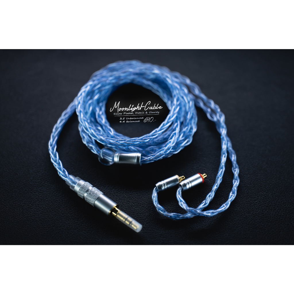 Moonlight Cable - Silver-Plated MMCX สายดวงเดือน ทองแดงชุบเงิน เสียงฉ่ำ ...