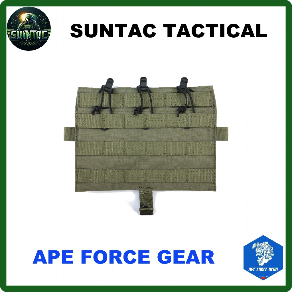Ape force gear กระเป๋าเพ้าหน้า | Detachable Flap Triple M4 Mag Flat ...
