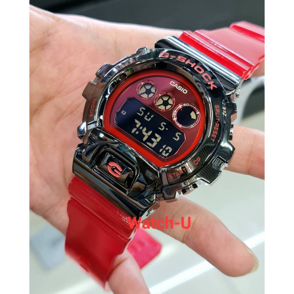 นาฬิกา G-SHOCK รุ่น GM-6900B-4 (GM-6900B-4DR) ตัวเรือนเป็นสแตนเลสรมดำ ...