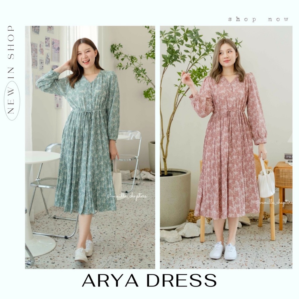 Arya dress (vanilla_chapters) | Shopee Thailand
