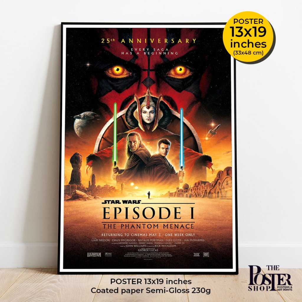 Star War : The Phantom Menace, Episode I 25th Anniversary Poster ...