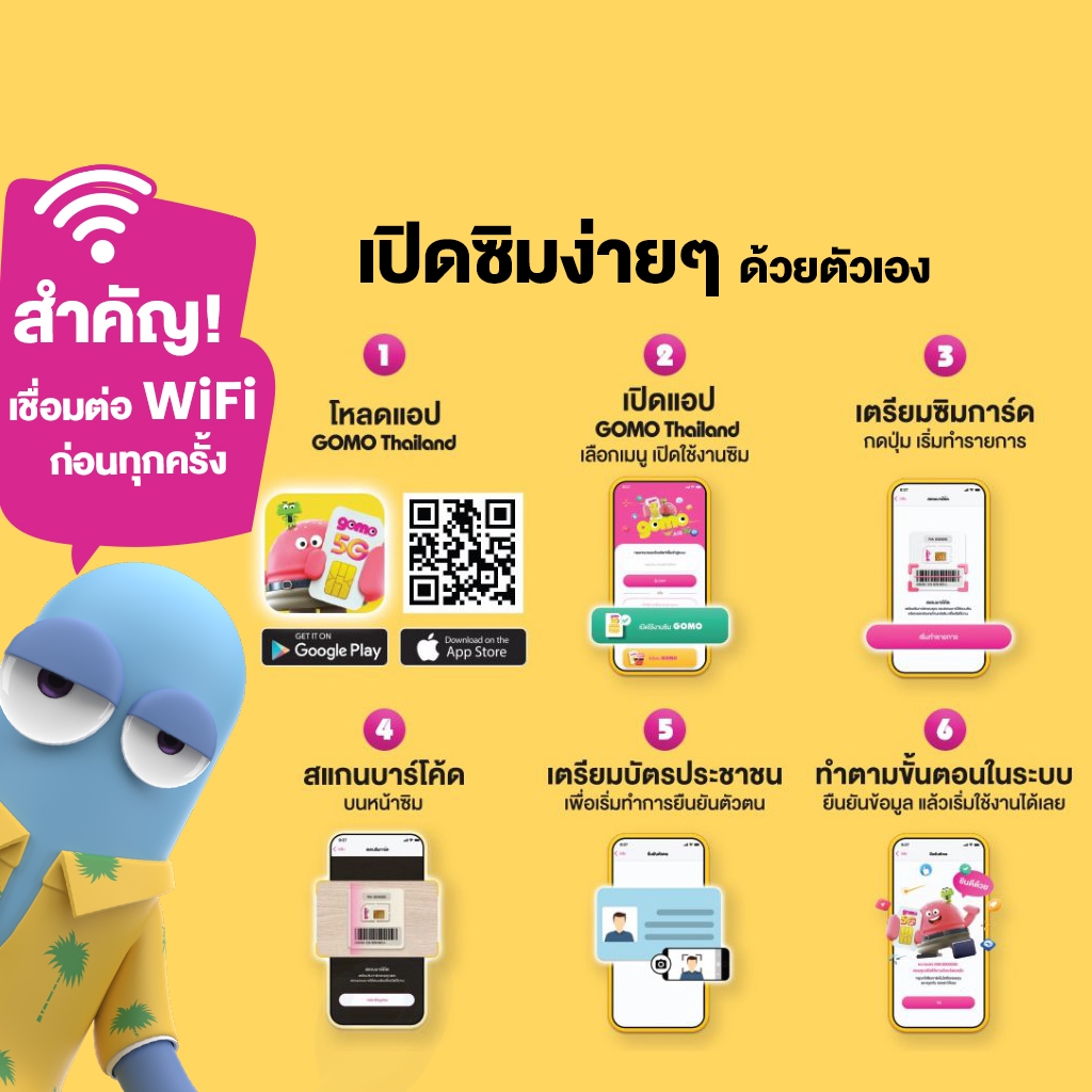 ซิมGOMO รายปี 699 บาท เน็ต 5G 110GB/ปี โทรฟรี 150นาที/ปี AIS Super WiFi ...