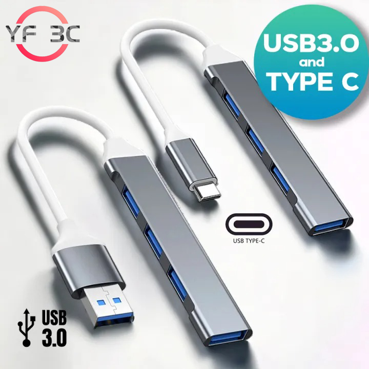 YF 3C USB HUB ความเร็วสูง 4 พอร์ตฮับ USB 3.0 Type-C HUB Adapter สำหรับ ...