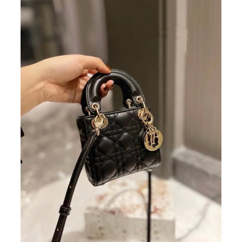 Dior micro lady dior bag(Ori)เทพ size 12x10x5 cm. | Shopee Thailand