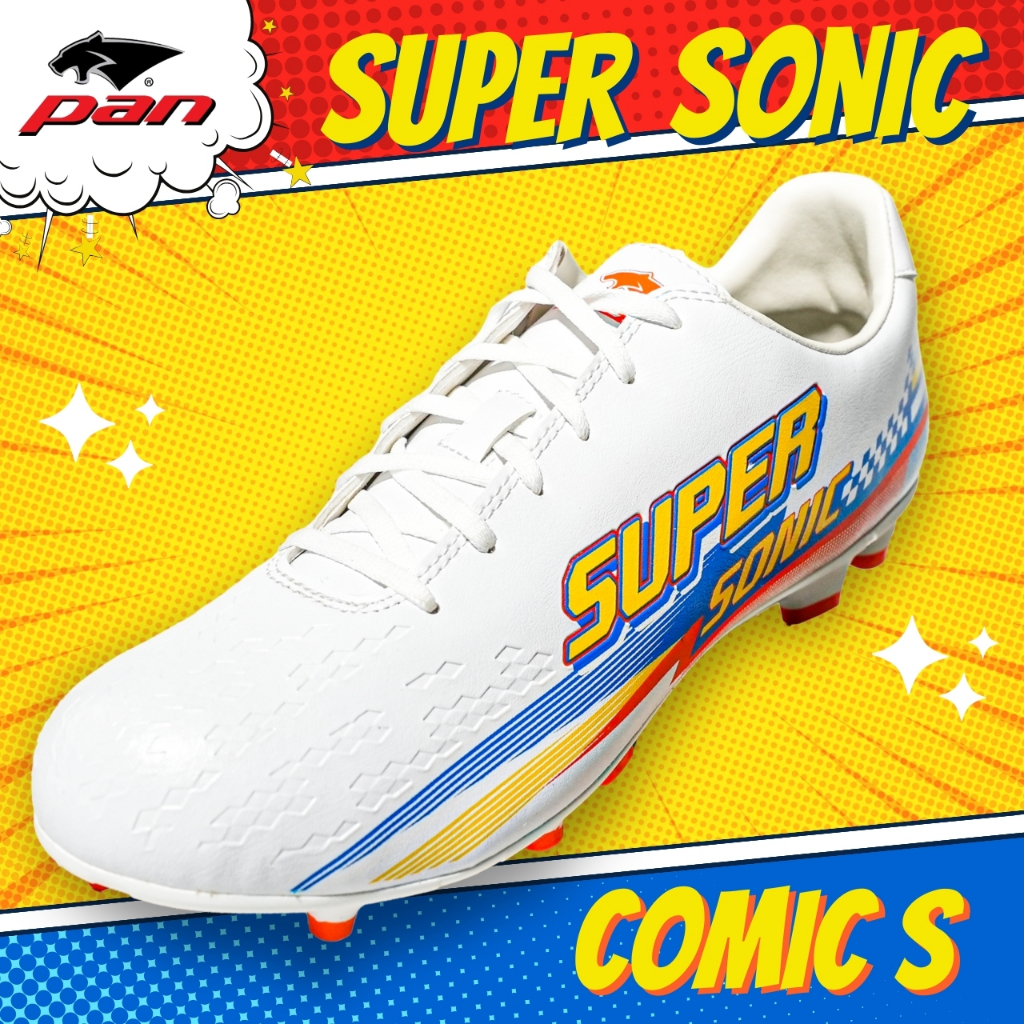 รองเท้าสตั๊ด [Pan Super sonic comic s shoe] รองเท้าสตั๊ดหนังสังเคราะห์ ...