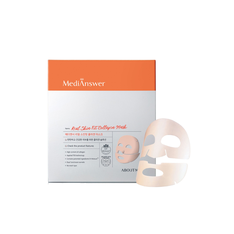 MEDIANSWER COLLAGEN MASK SHEET 4 สูตร VITA / CALMING / PORE / Real Skin ...