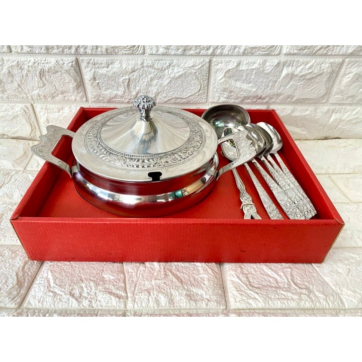 DELUXE CURRY POT SET 1.8L หม้อพร้อมฝาสำหรับทำอาหาร โถใส่ข้าว สแตนเลส ...