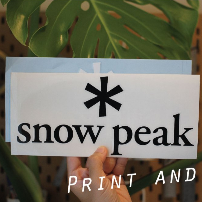 สติ๊กเกอร์ลาย Snow peak งานไดคัท ราคาถูก กันน้ำกันแดด มีหลายแบบ ตัด ...