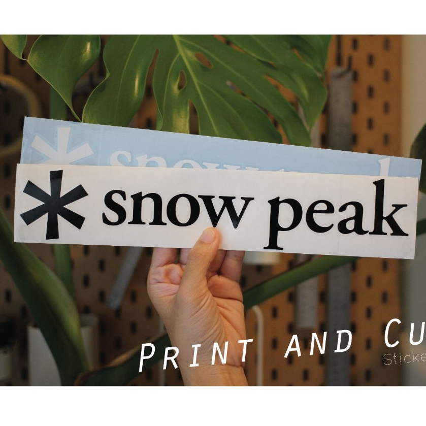 สติ๊กเกอร์ลาย Snow peak แนวนอน งานไดคัท ราคาถูก กันน้ำกันแดด มีหลายแบบ ...