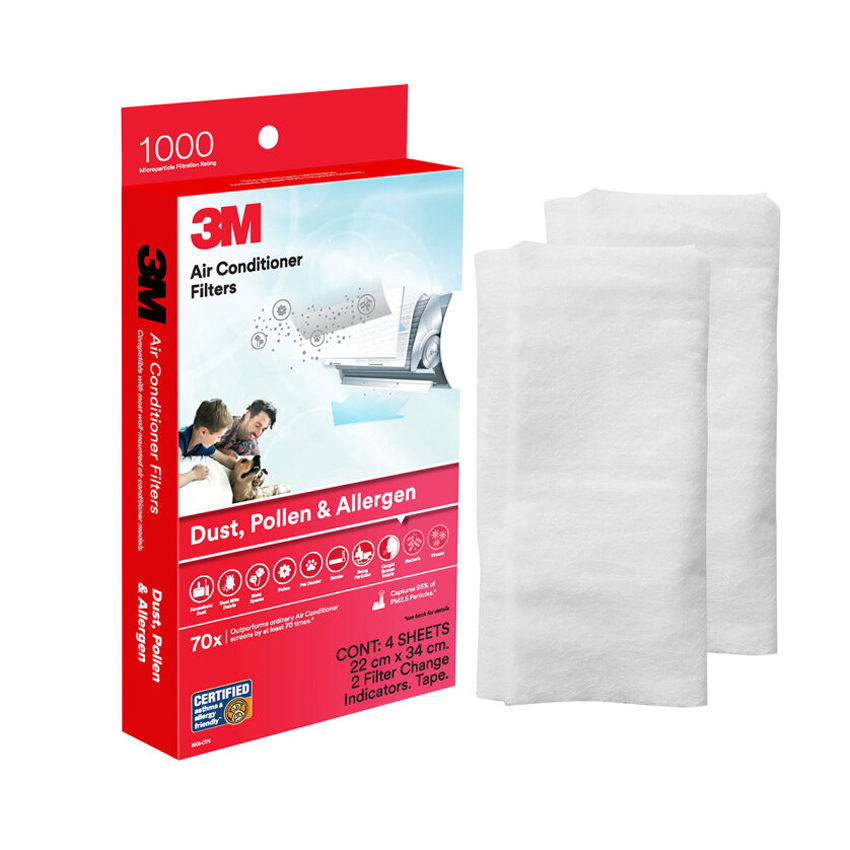 3M 9808 แผ่นดักจับสิ่งแปลกปลอมในอากาศ เอซี ฟิลเตอร์, สีขาว ชนิดม้วนและชนิดแผ่น | Shopee Thailand