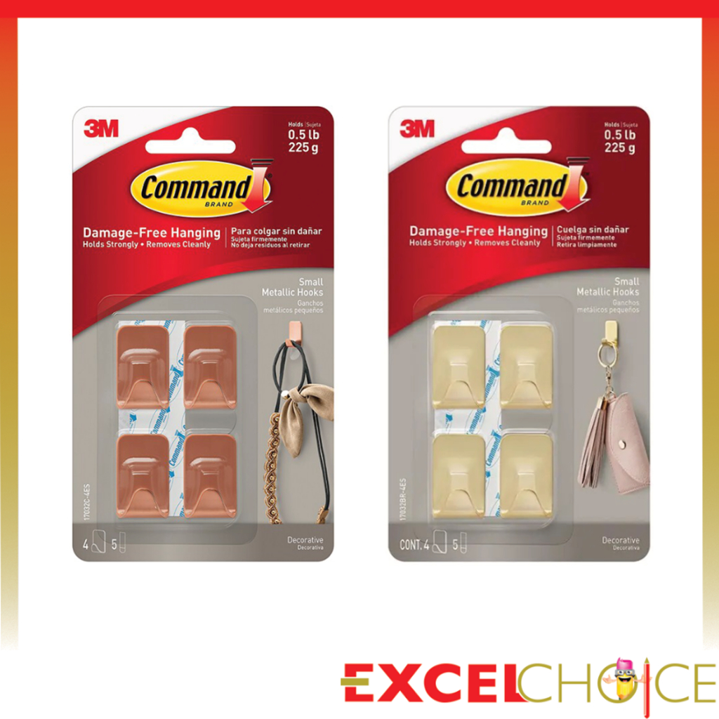 คอมมานด์ ตะขอเมทัลลิค Command 3M Metallic Hooks Stainless Steel Hooks ...