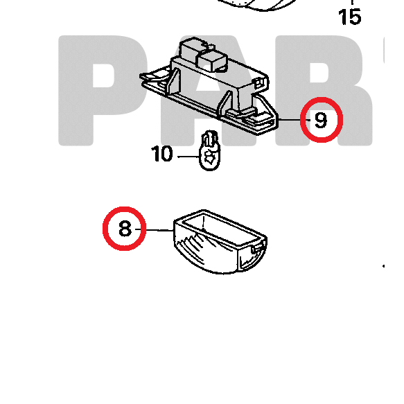 โคมไฟส่องป้ายทะเบียน เสื้อไฟส่องป้ายทะเบียน Honda CRV G2 | S2000 ...
