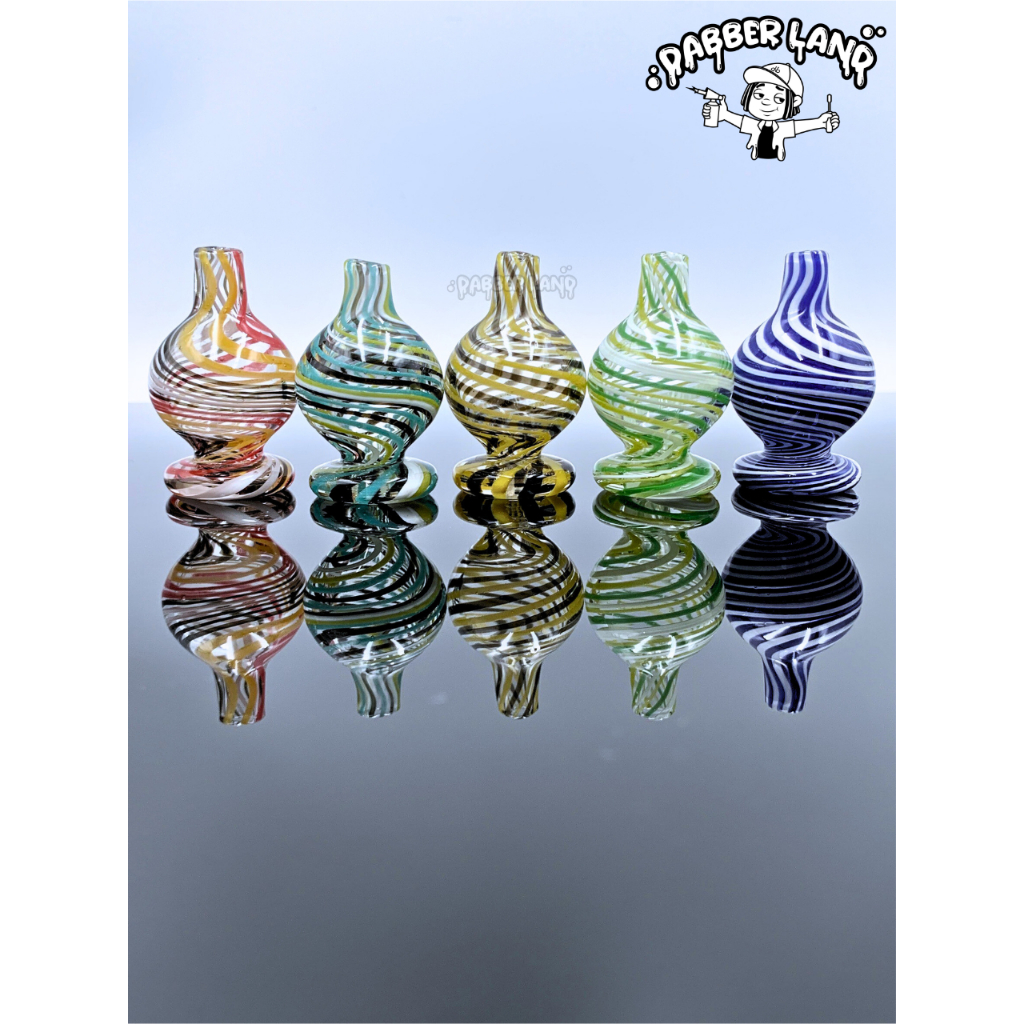 Stripe Bubble Glass Carb Cap For Quartz Banger 25mm คาร์ปแค๊บ ฝาปิด ...
