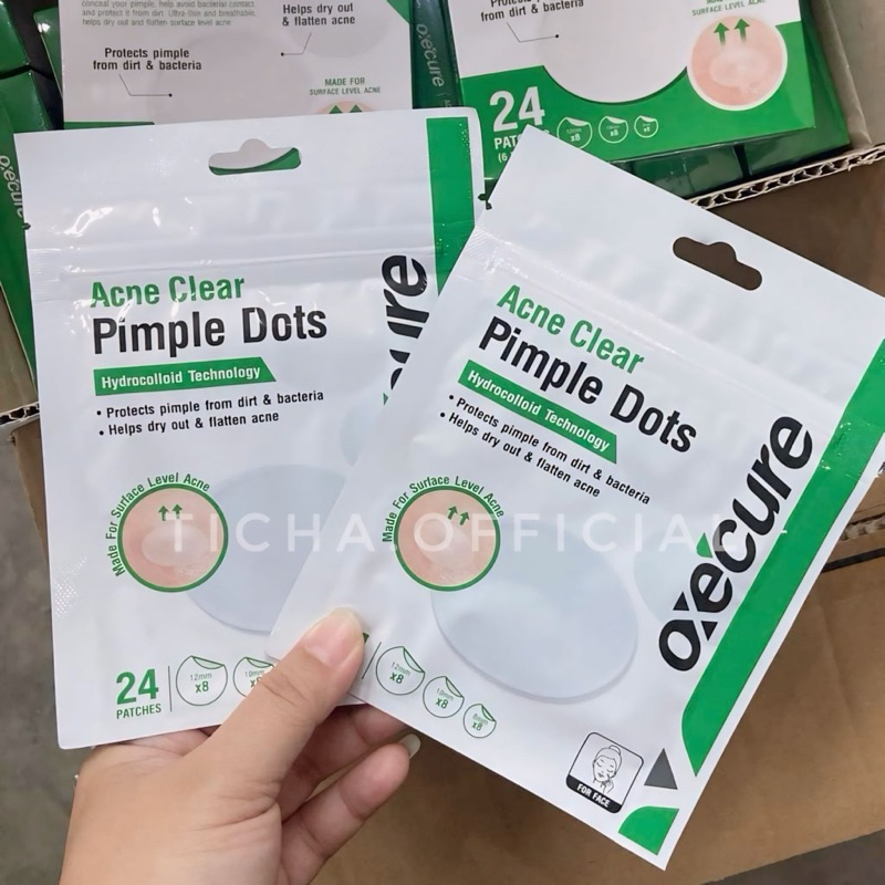(พร้อมส่ง💓) Oxecure Acne Clear Pimple Dots แผ่นแปะสิว แผ่นดูดซับสิว สิว ...