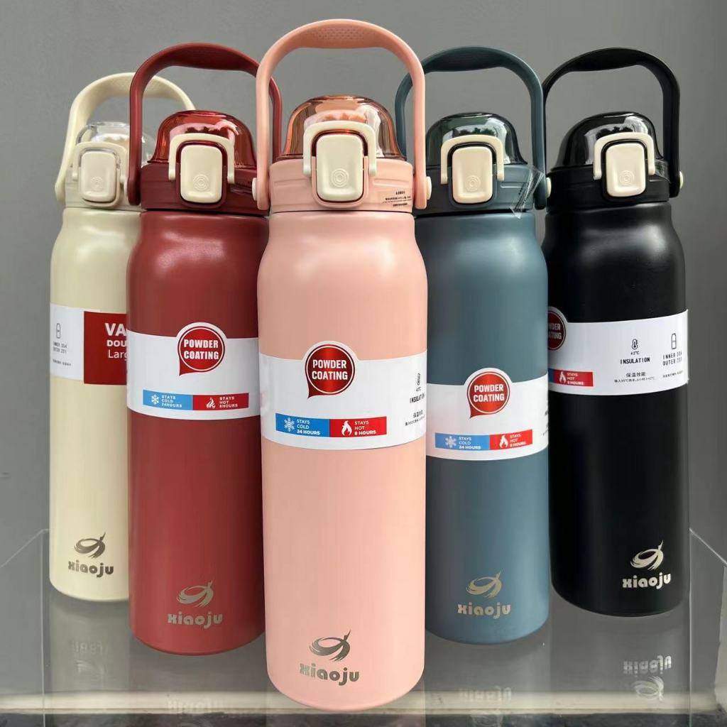 XIAOJU กระบอกน้ำสแตนเลสเก็บความร้อนเเละเย็น รุ่นหูหิ้ว 900ml 1300ml 1700ml | Shopee Thailand