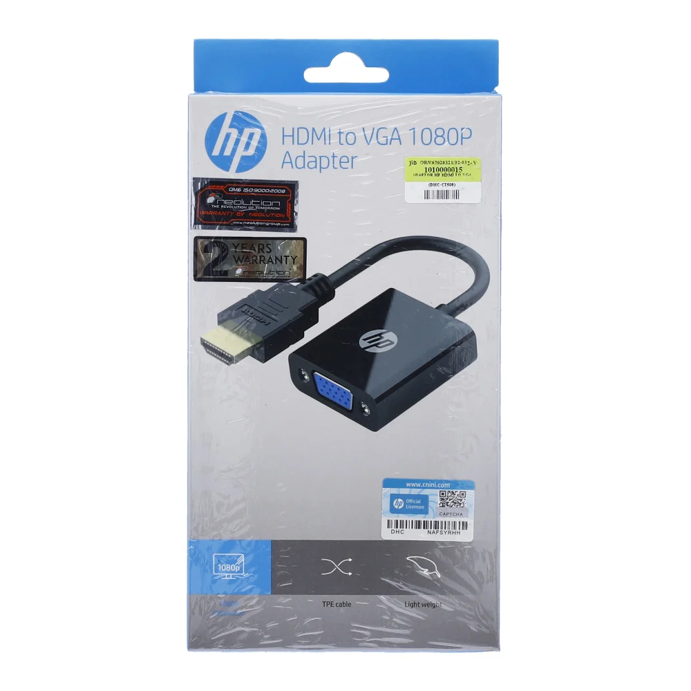 ADAPTER/CONVERTER (อุปกรณ์แปลงสัญญาณ) HP HDMI TO VGA 1080P ADAPTER (DHC ...