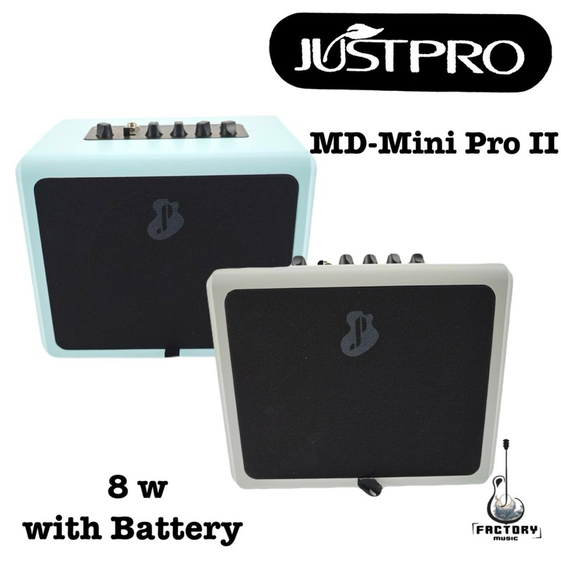JUSTPRO MINI PRO II | ตู้แอมป์กีตาร์ไฟฟ้า แบบพกพา ขนาด8วัตต์ | แบตเตอรี่ในตัวมีบลูทูธและเอฟเฟค 🔥 ...
