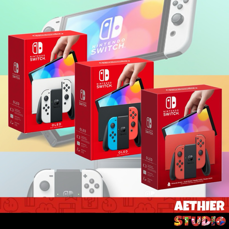 Nintendo Switch OLED Model White/Neon/Red | Shopee Thailand