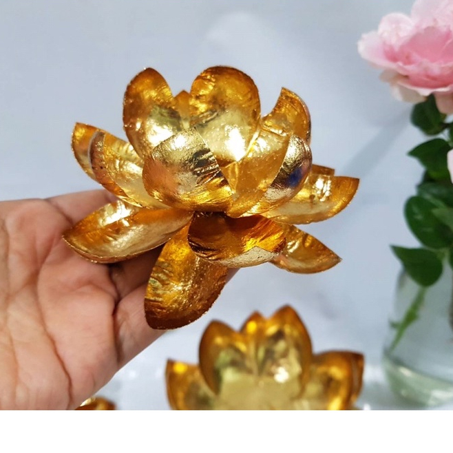 Brass byfa W1109 บงกช 01 เขิงเทียนดอกบัว ทองเหลือง ดอกบัว | Shopee Thailand