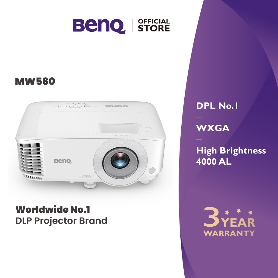 BenQ MW560 4000lms WXGA Meeting Room Projector (โปรเจคเตอร์สำนักงาน ...