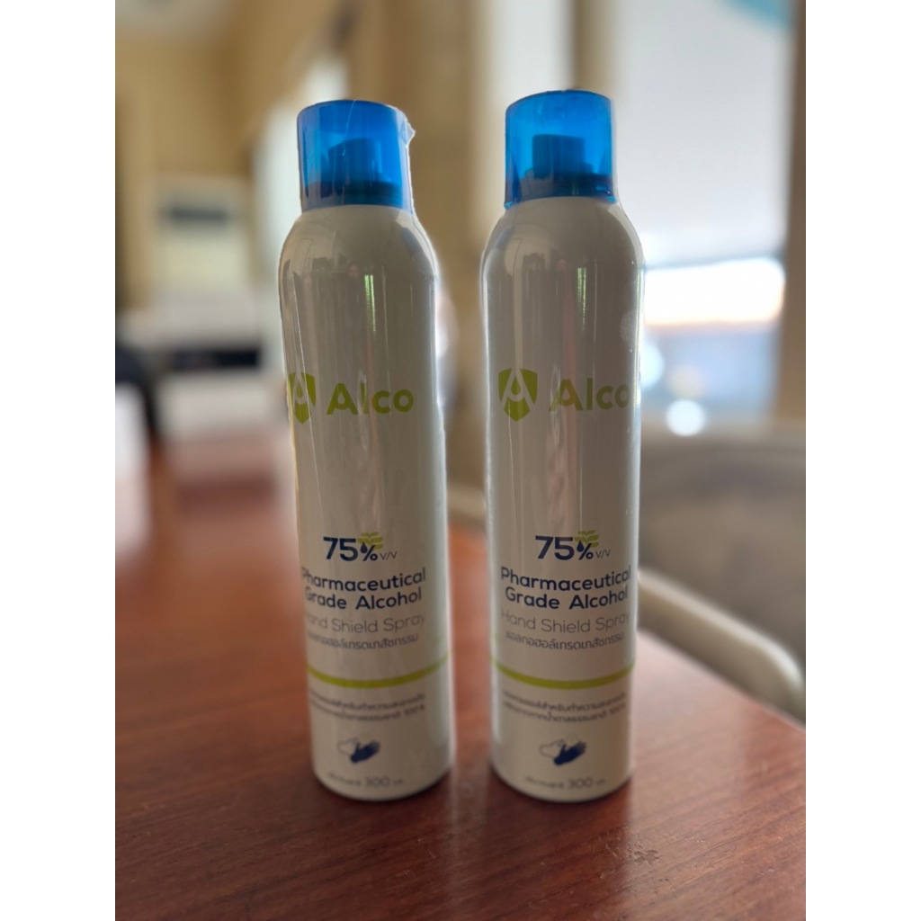 ALCO Hand Shield Spray สเปรย์แอลกอฮอล์กระป๋อง 75% ( ขนาด 300 ml) แพคคู่ ...
