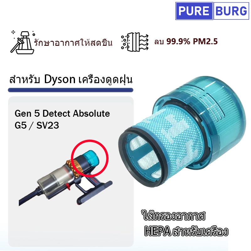 สำหรับ Dyson Gen 5 Detect Absolute G5 / SV23 เครื่องดูดฝุ่น ไส้กรอง ...