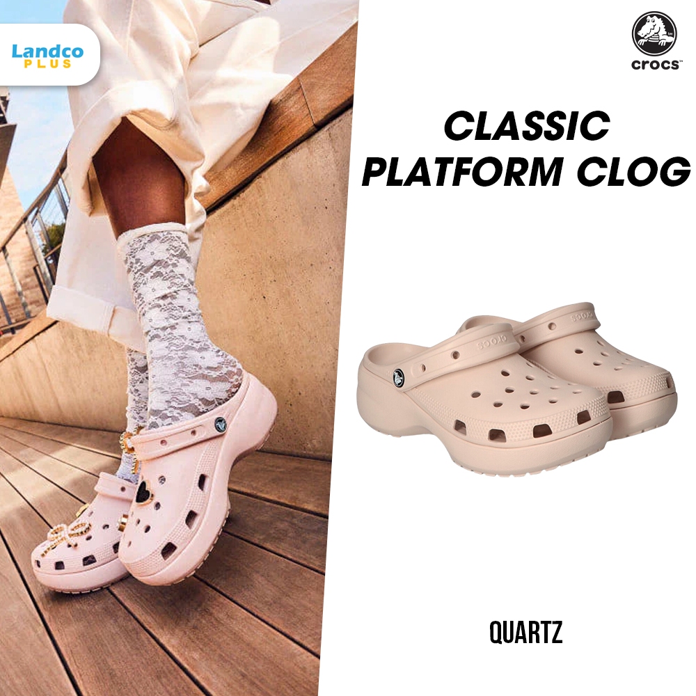 Crocs รองเท้าแตะ รองเท้าแฟชั่น CR W Classic Platform Clog 206750-6UR (2590) | Shopee Thailand