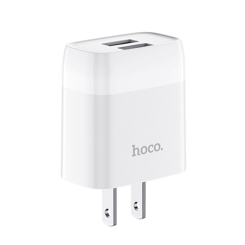 HOCO C73 ชุดอะแดปเตอร์ชาร์จ เสียบพอร์ต 2USB 2.4A ที่ใช้ได้ด้วยสายเคเบิล ...