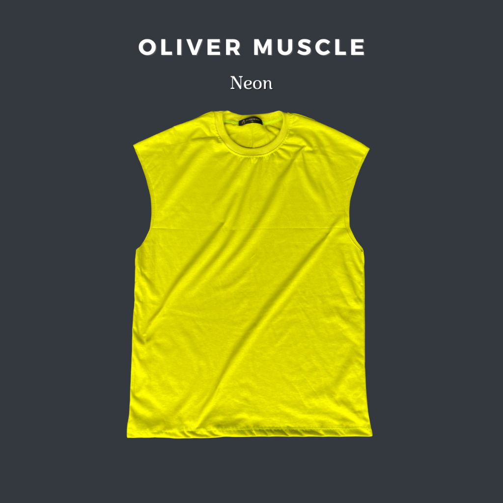 OLIVER MUSCLE เสื้อยืดแขนกุดทรงเกาหลี สีพื้น ผ้านุ่ม ใส่สบายไม่ร้อน ...